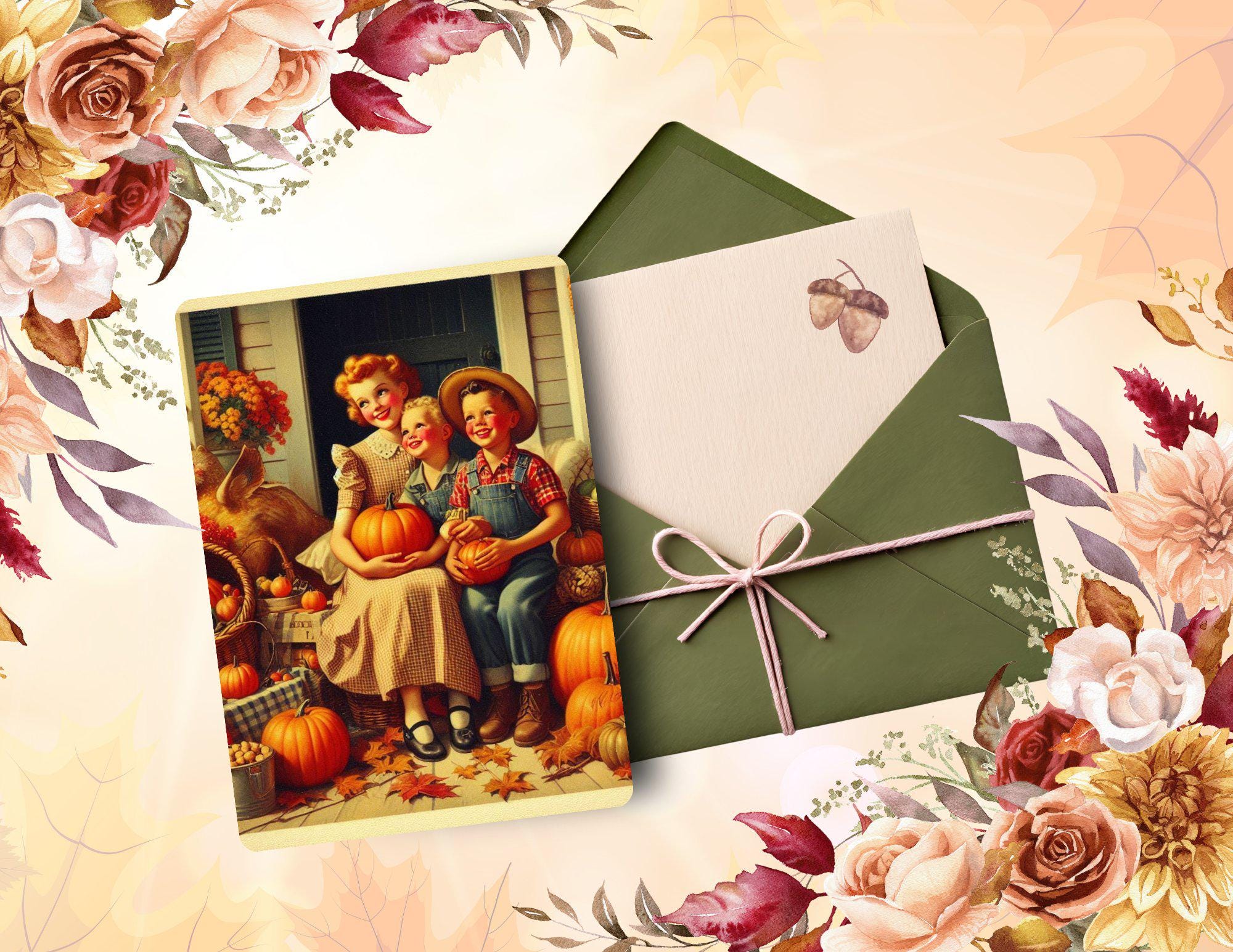 Autumn ATC Cards: Pumpkin Gathering (digital Download) - Etsy