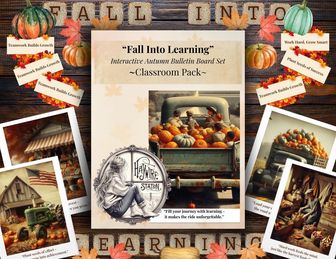 Fall Bulletin Board Pack: Fall Into Learning Classroom Posters + Bonus ...