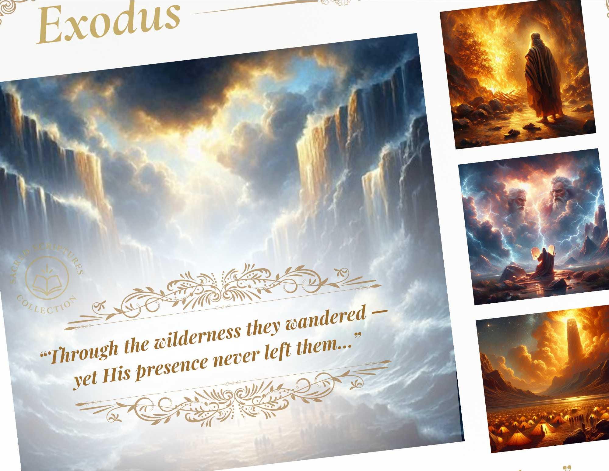 Bible Section Cover Printable: Book of Exodus Divider Page (digital ...