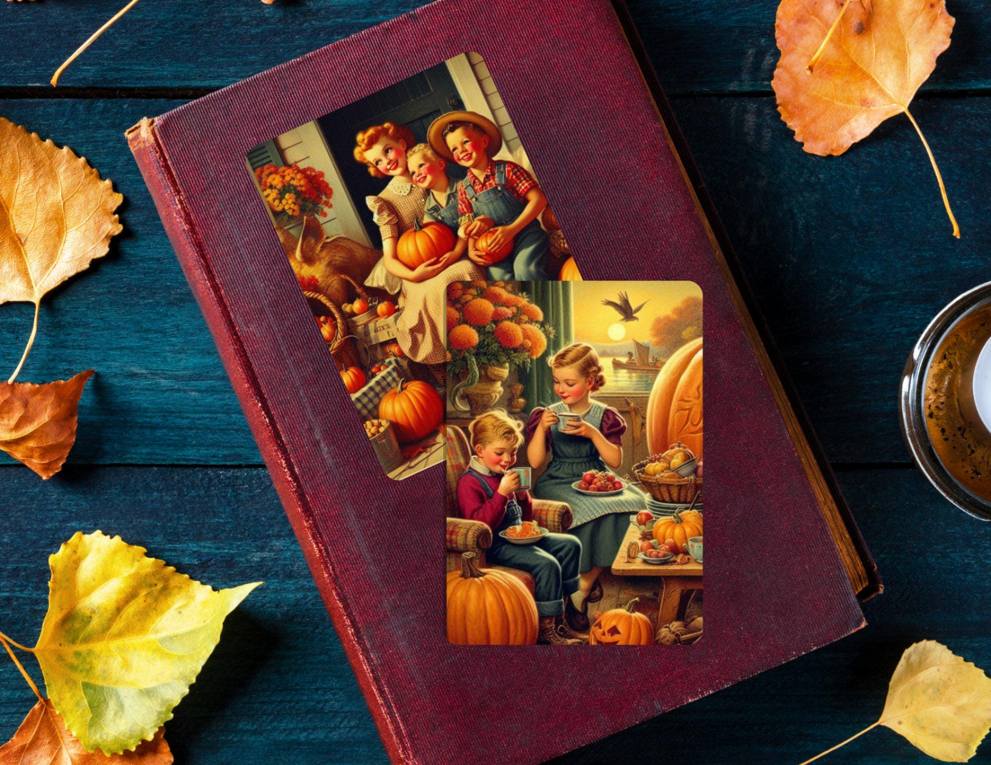 Autumn ATC Cards: Pumpkin Gathering (digital Download) - Etsy