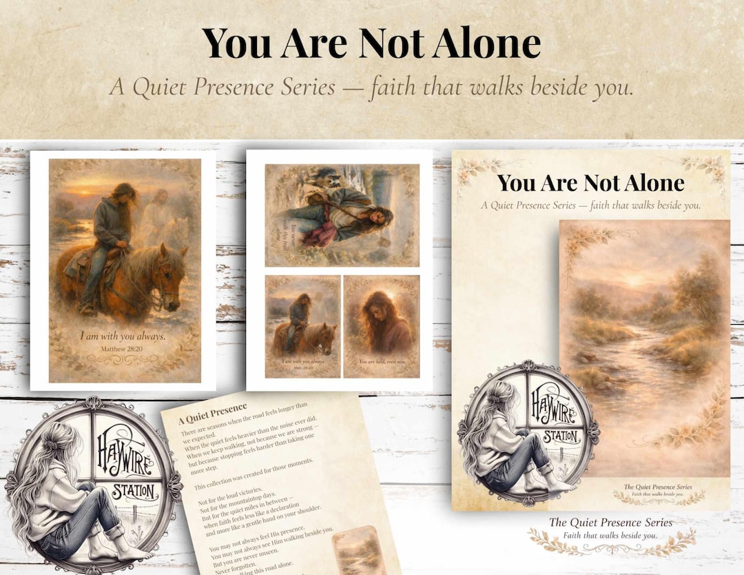 Faith-based Printable Wall Art & Reflection Set — You Are Not Alone ...