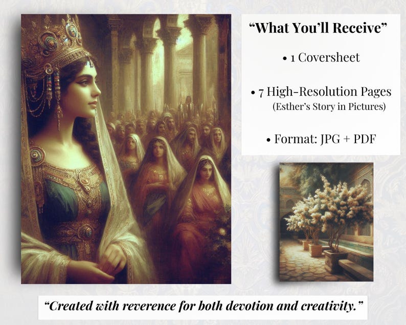 Women of the Bible Printable Paper Pack: Esther of Susa (digital ...