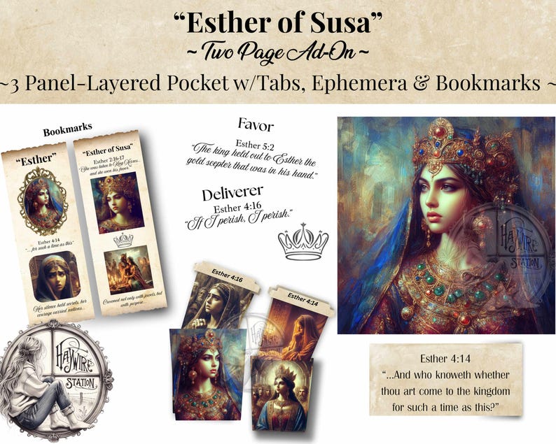 Faith Journaling Printable: “esther of Susa” – Layered Pocket Ephemera ...