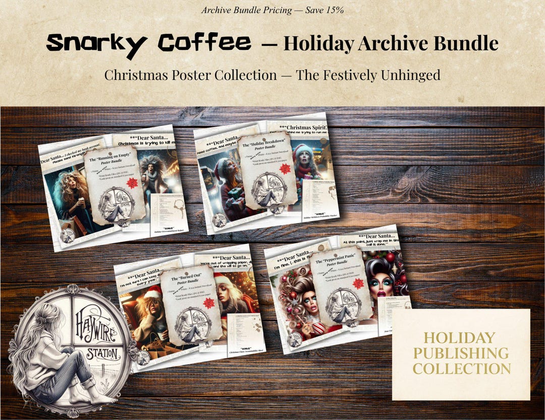 Snarky Christmas Posters: “the Festively Unhinged Collection” (digital ...