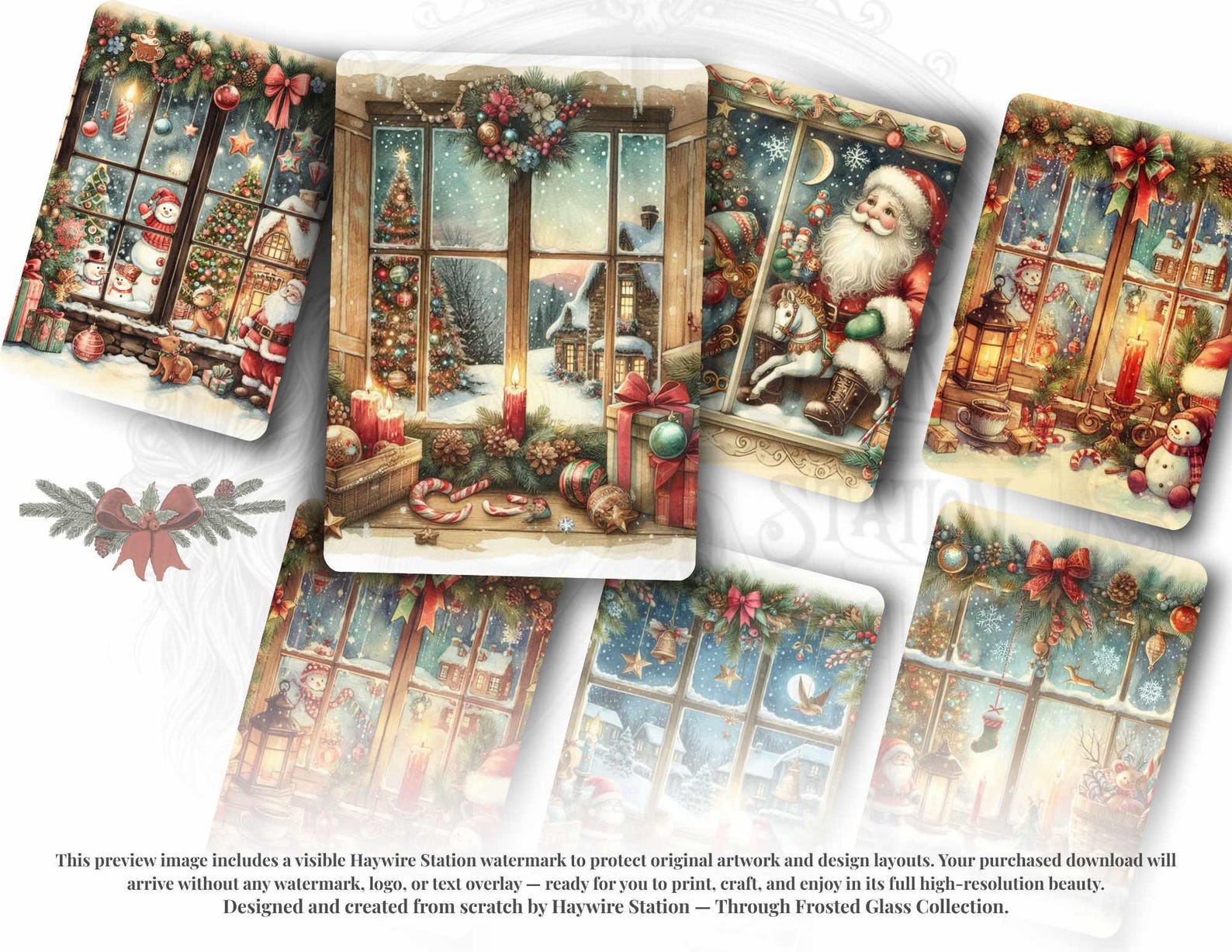 Christmas ATC Cards: A Peek at Christmas – Through Frosted Glass ...