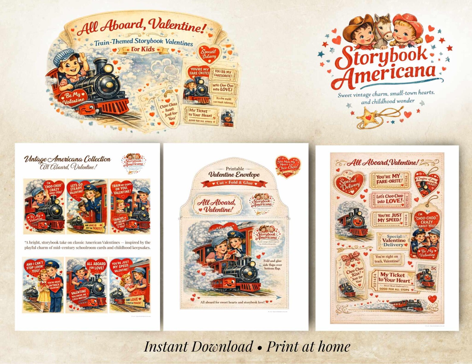 Train Valentines for Kids: All Aboard, Valentine! (digital Download) - Etsy