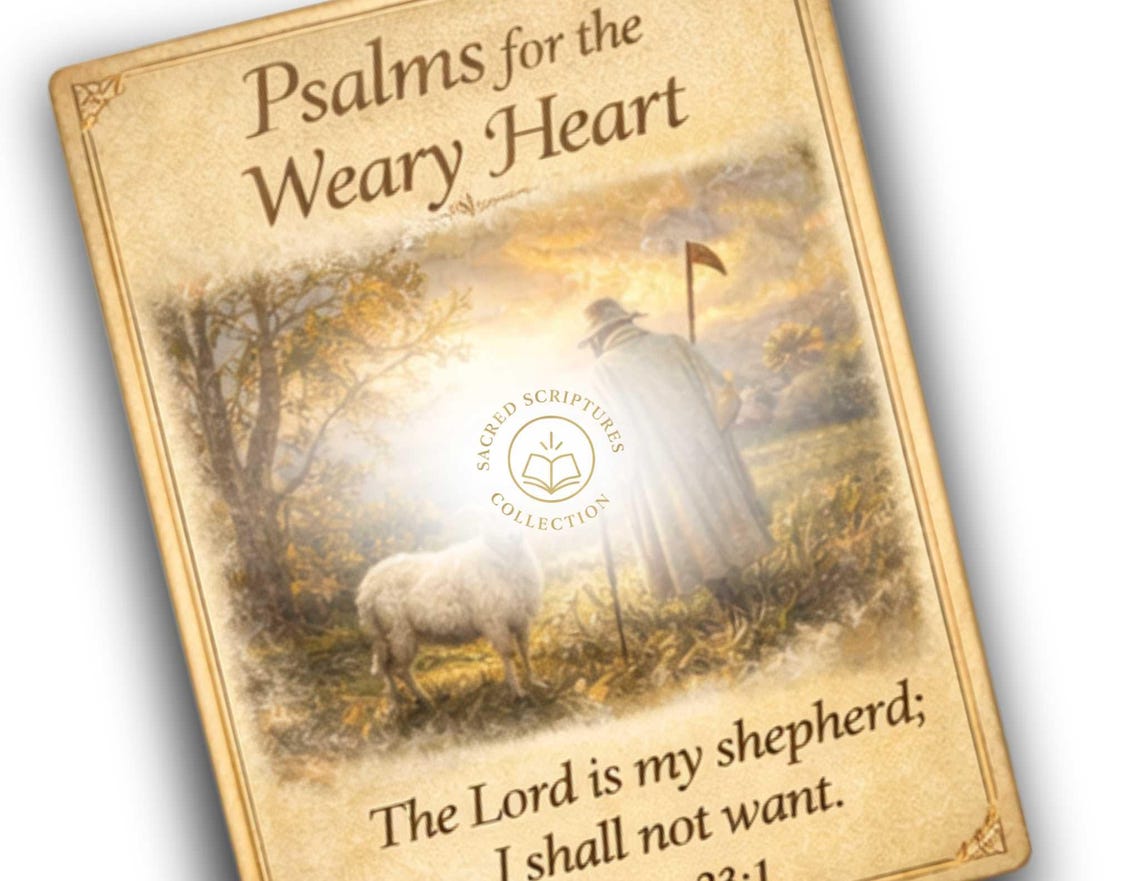 Bible Journaling Cards: Psalms for the Weary Heart — Set 6 (digital ...