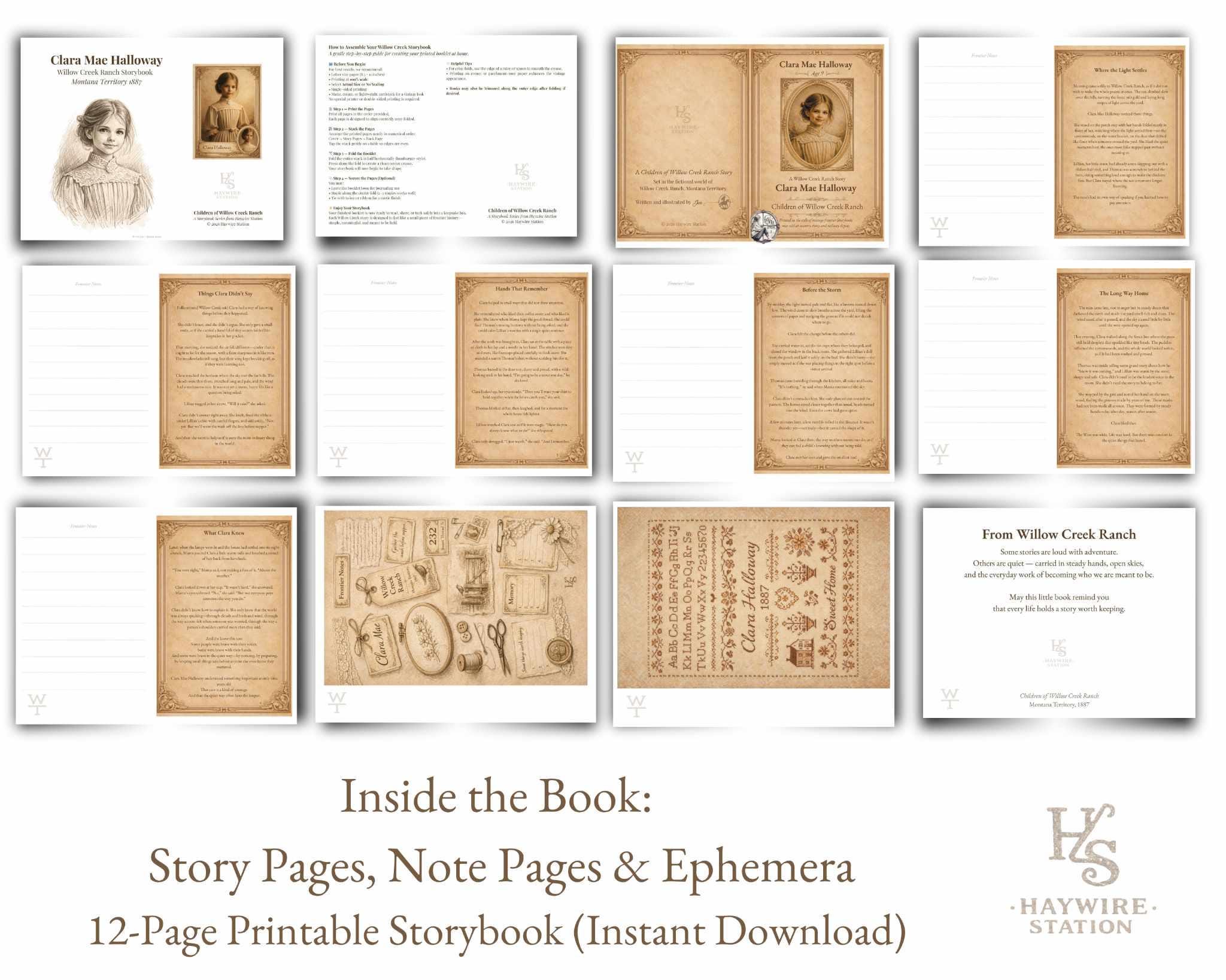Children’s Frontier Storybook Printable: Clara Mae Halloway— A ...