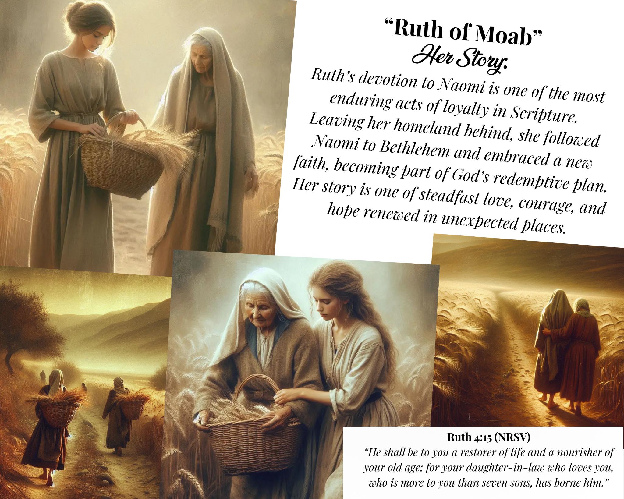 Ruth of Moab Printable Ephemera: Women of the Bible Paper Pack (digital ...