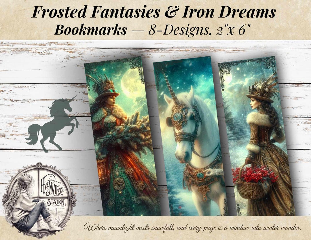 Christmas Bookmarks: Frosted Fantasies & Iron Dreams – Steampunk Winter ...