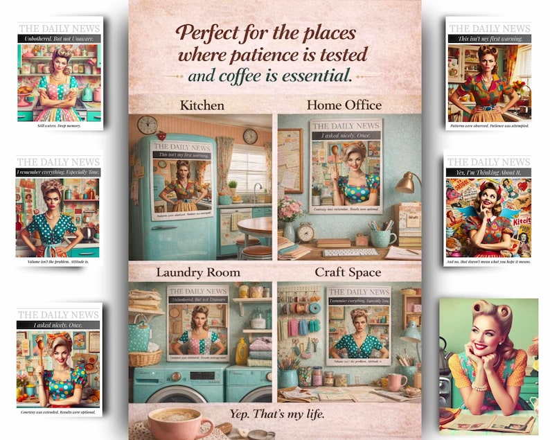 Funny Mom Wall Art: the Feral Housewives – Time Tested Wisdom ...