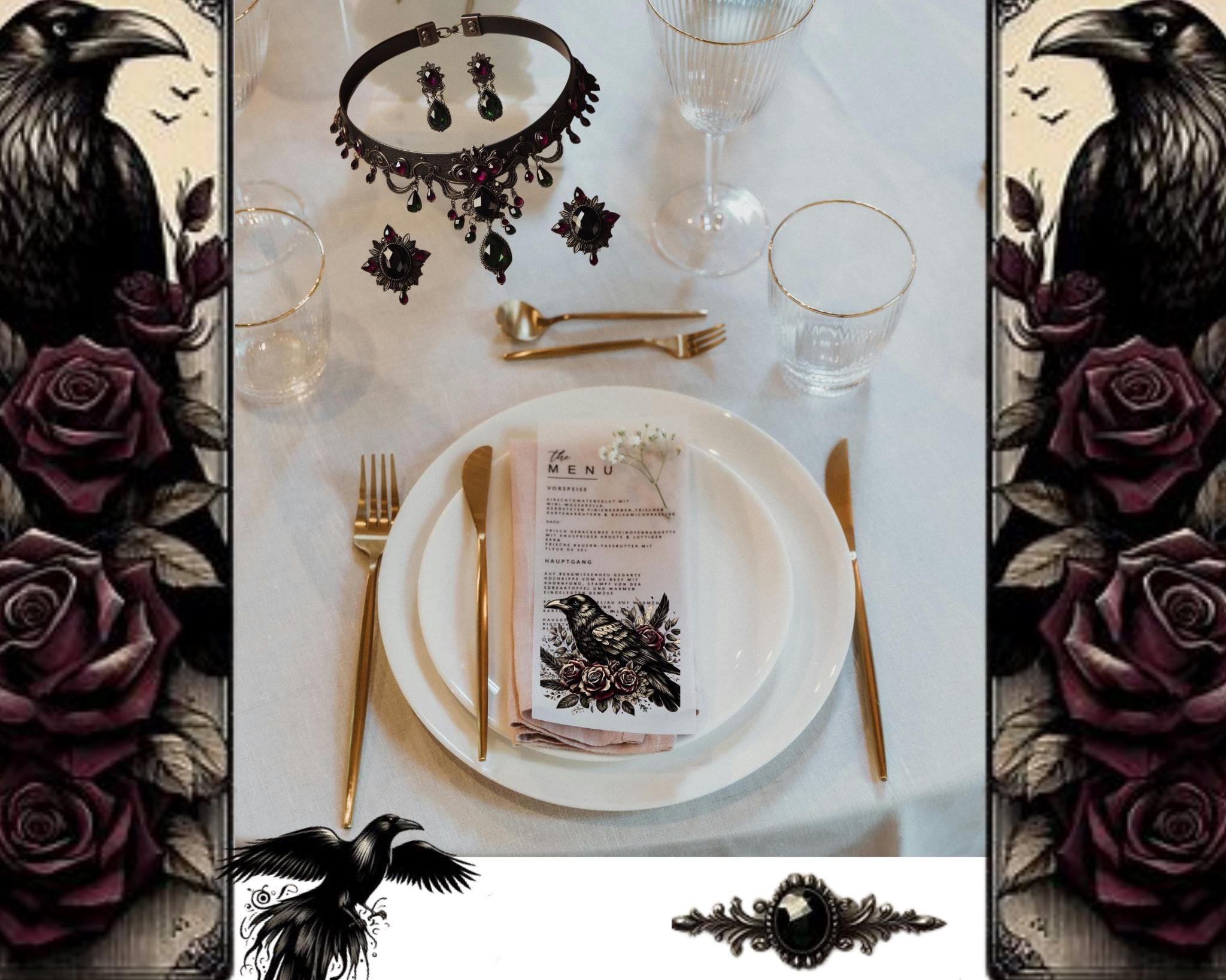 Gothic Printable Ephemera Paper Pack: Steam and Shadows (digital ...
