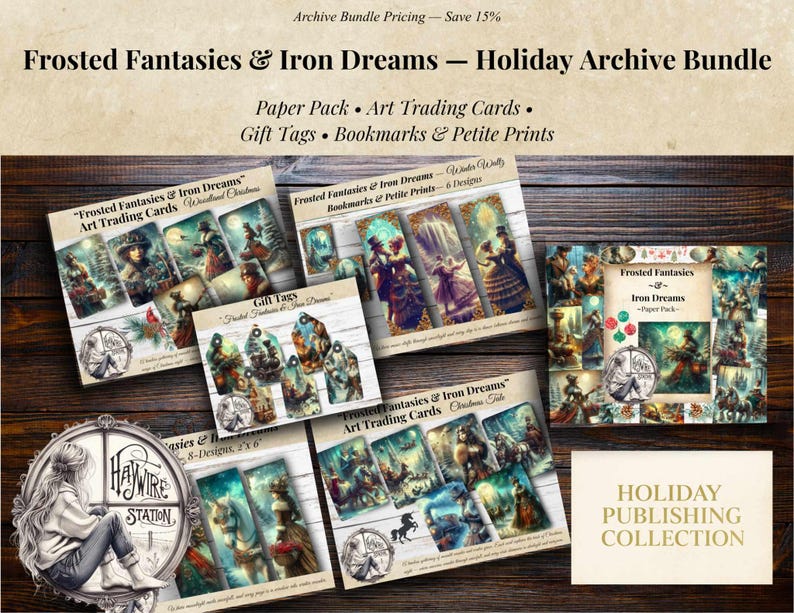 Christmas Printable Bundle: Frosted Fantasies and Iron Dreams – Holiday ...