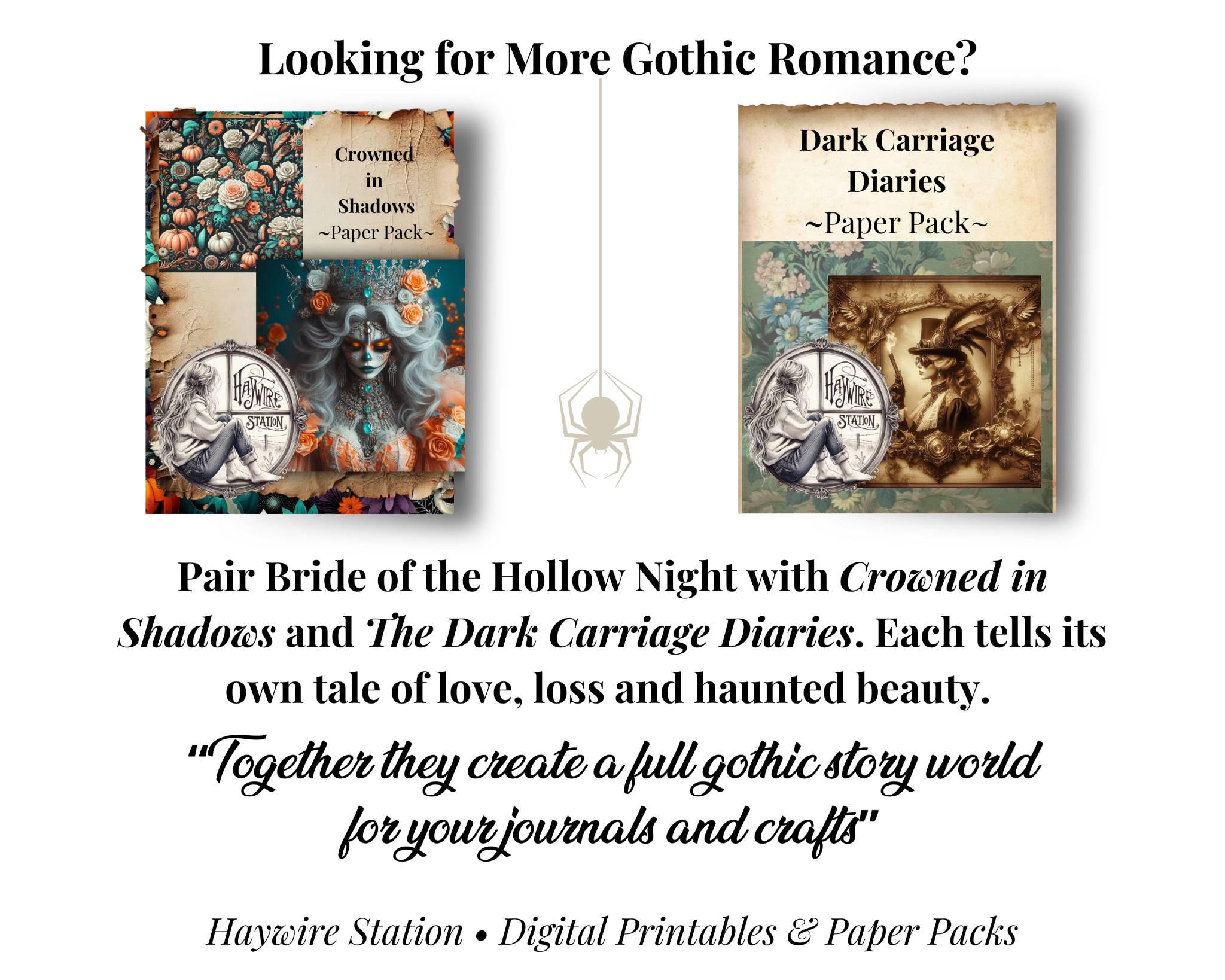 Seasonal and Gothic Printable Ephemera Paper Pack: Bride of the Hollow ...