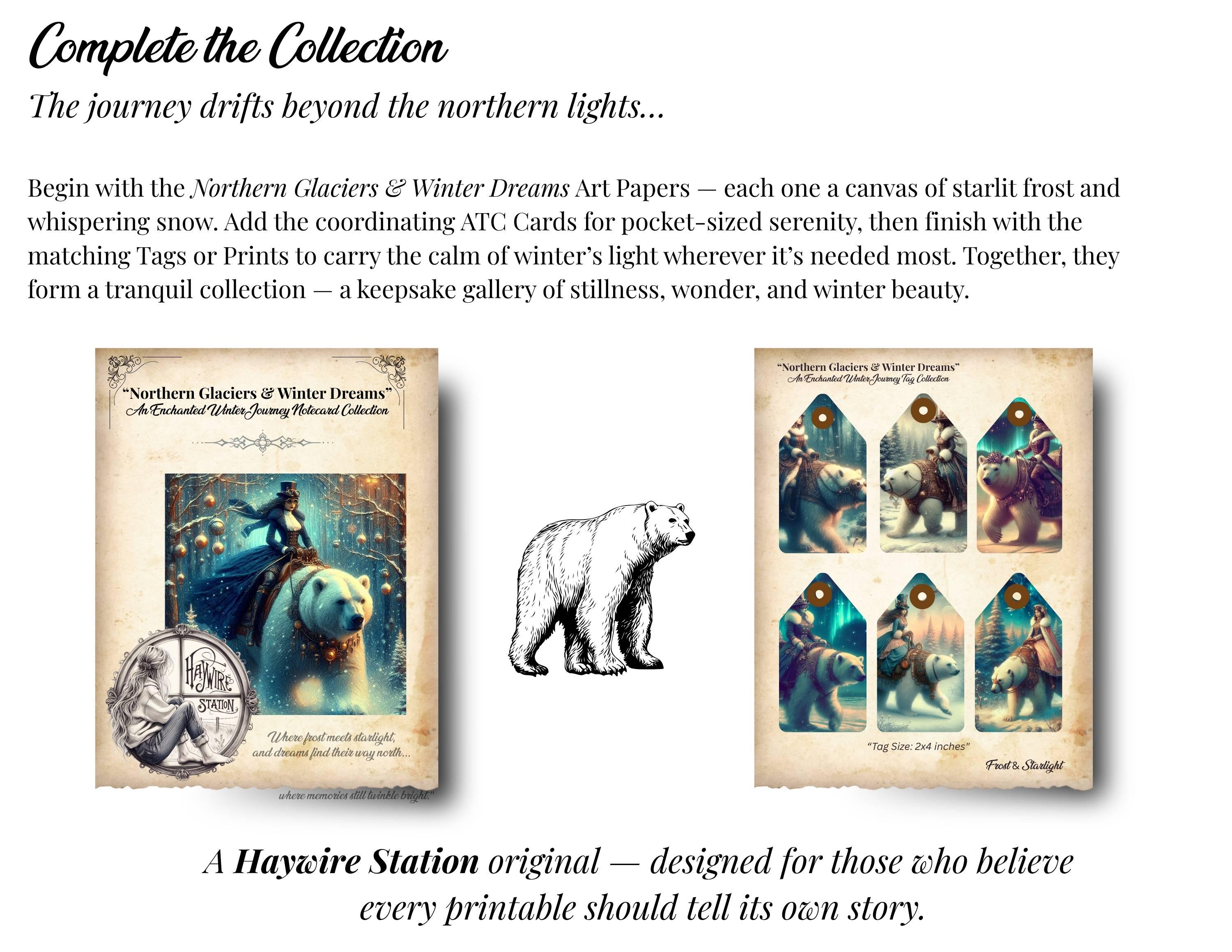 Polar Bear Themed ATC Cards - Northern Glaciers and Winter Dreams ...