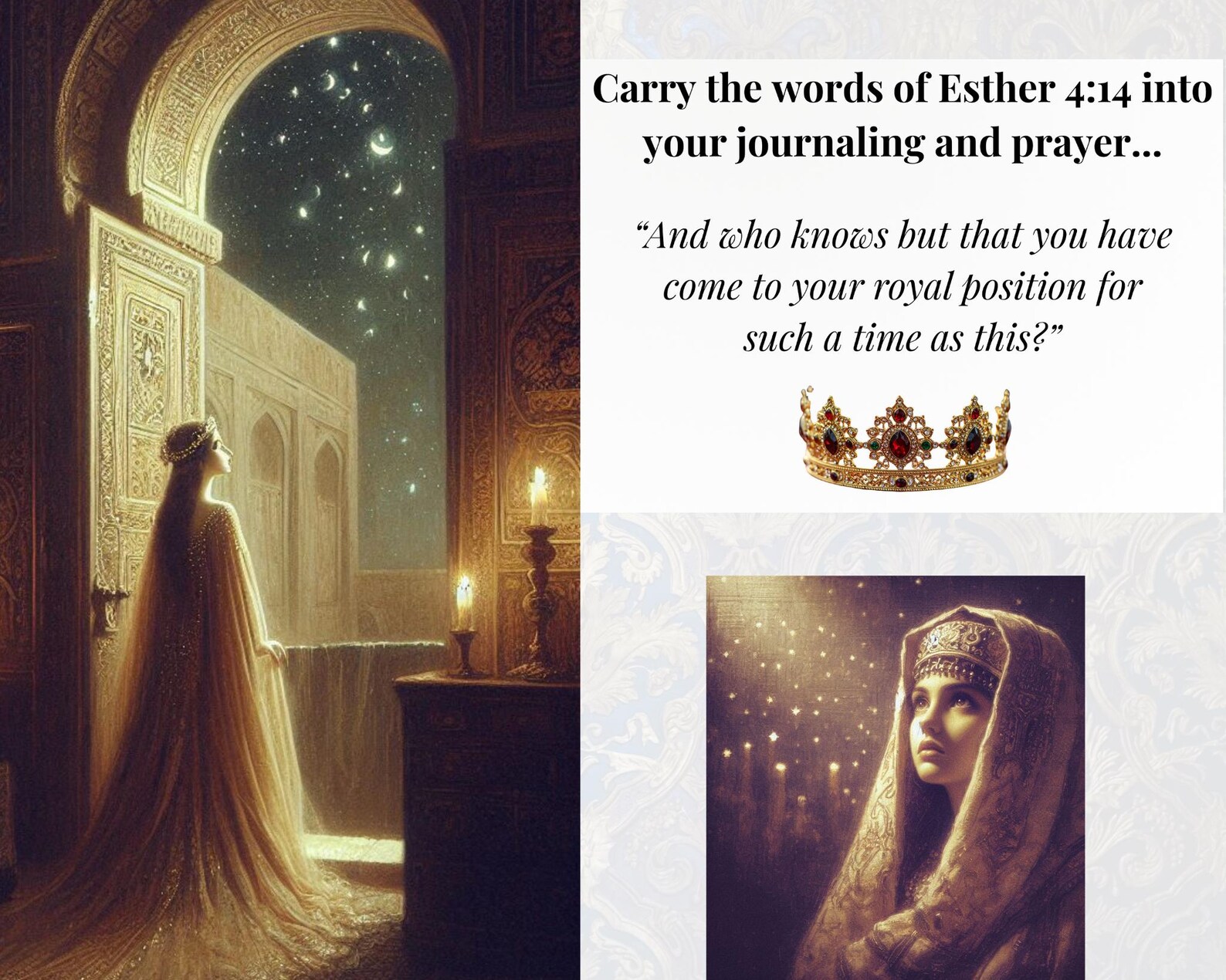 Esther of Susa Printable Ephemera Paper Pack: Bible Journaling (digital ...