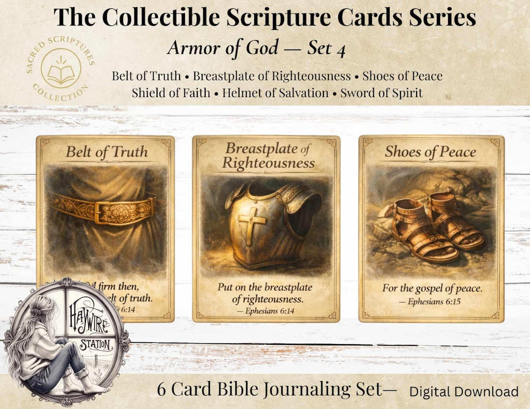 Bible Journaling Cards: Armor of God — Set 4 (digital Download) - Etsy