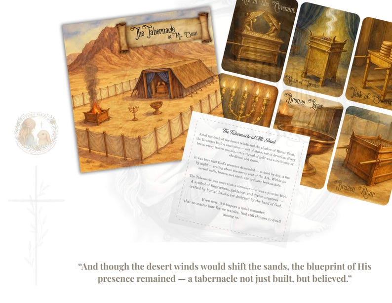 Tabernacle at Mt. Sinai Art Trading Cards: Bible Journaling Ephemera ...
