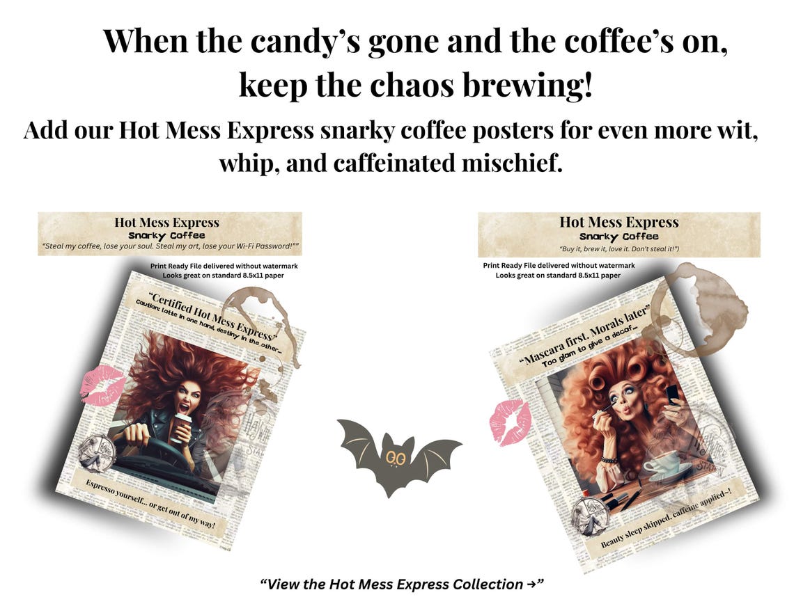 Snarky Wall Art: the Wicked Coffee Collection – Halloween Coffee ...