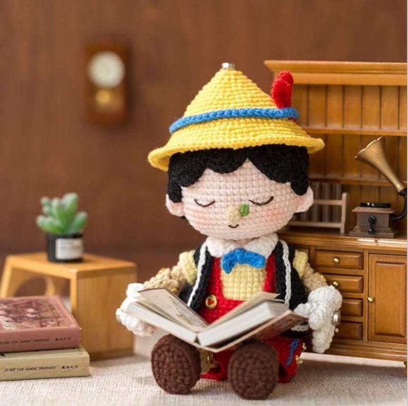 Pinocchio Amigurumi Crochet Doll Pattern PDF Handmade Marionette ...