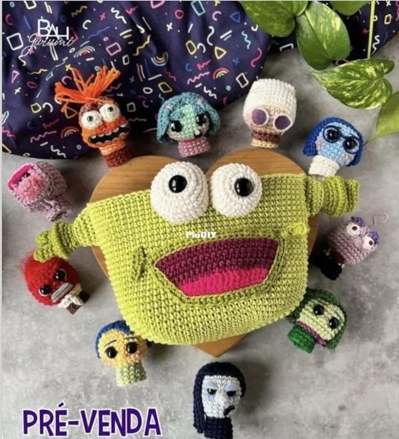 Inside Out 2 Crochet Pattern: Amigurumi Emotions Mini Dolls (PDF ...
