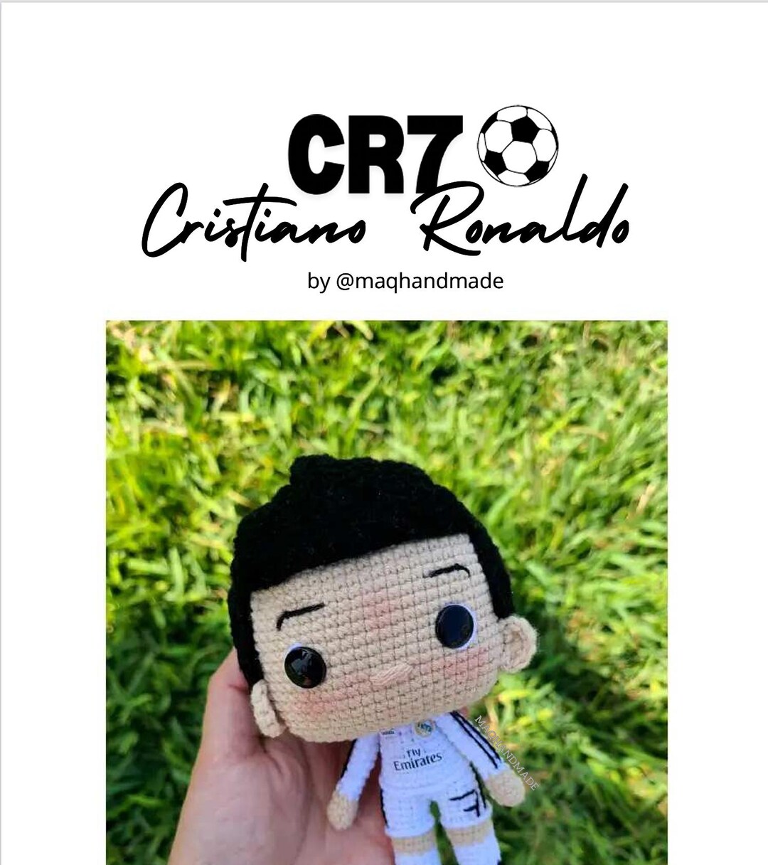 Cristiano Ronaldo Crochet Pattern: Amigurumi Soccer Doll (PDF Digital ...