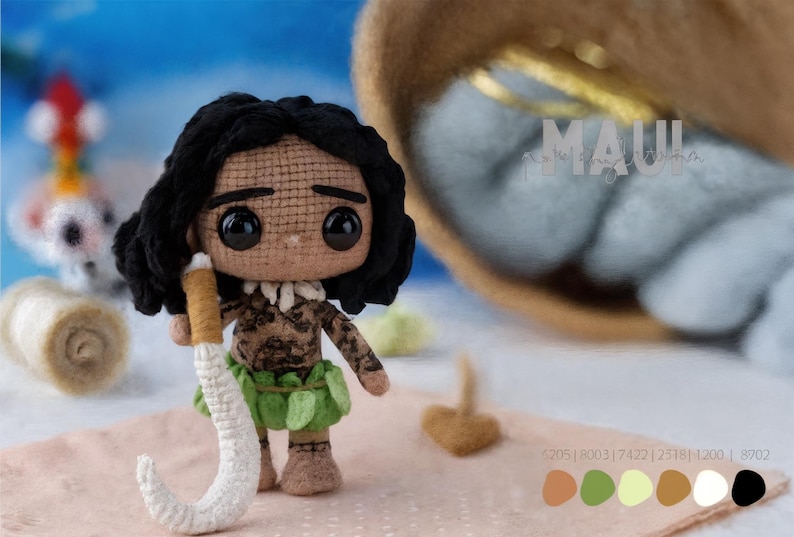Moana & Maui Amigurumi Crochet PDF Pattern Disney Inspired Doll ...