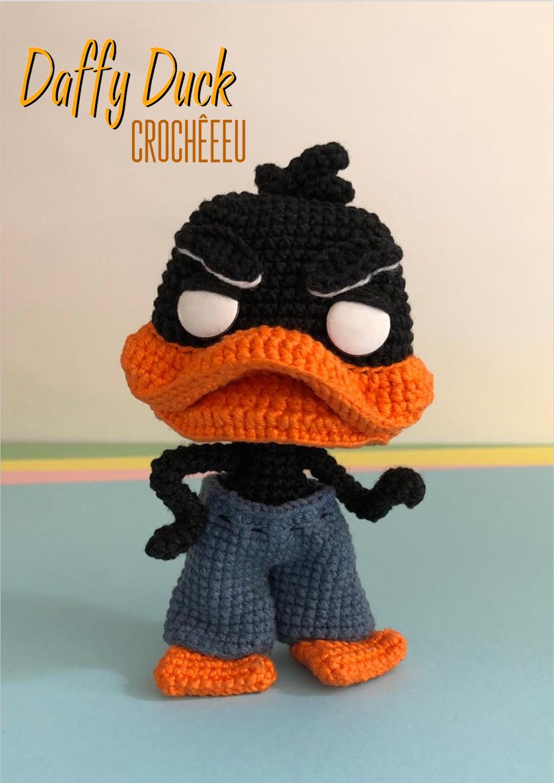 Daffy Duck Crochet Pattern: Looney Tunes Amigurumi (PDF Download, 17cm ...