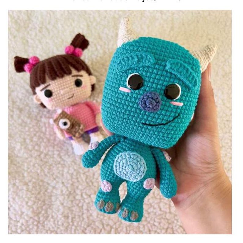 Monsters Inc. Crochet Pattern: Mike, Sulley, Boo Amigurumi (PDF ...