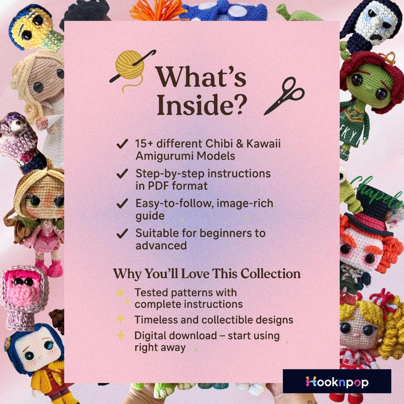 Amigurumi Crochet Doll Patterns Mega Bundle: Chibi Kawaii Plush Toys ...