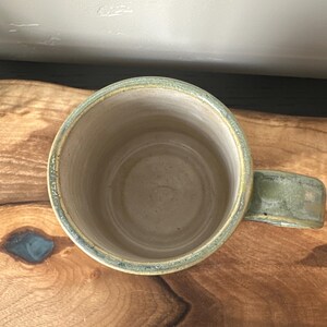 Handcrafted Stoneware Pottery Mug - Seafoam Green With Walnut Glaze ...