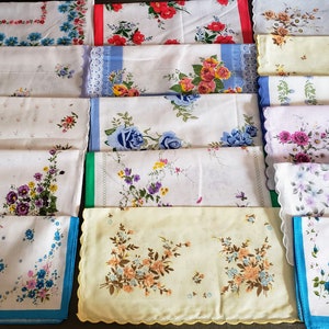Handkerchief Lot of 100 Handkerchiefs! Huge Assortment of Styles ...