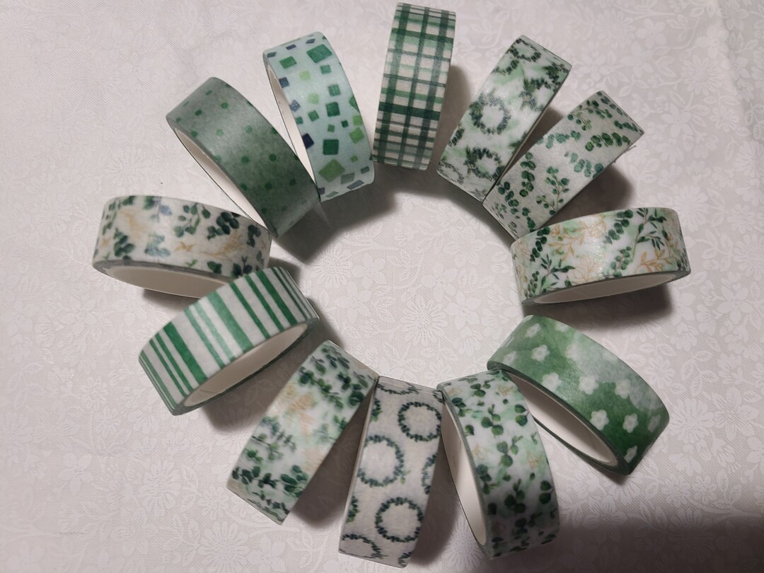 Greens Washi Tape Set; Pretty Designs; 12 Rolls! Decorative Tape ...