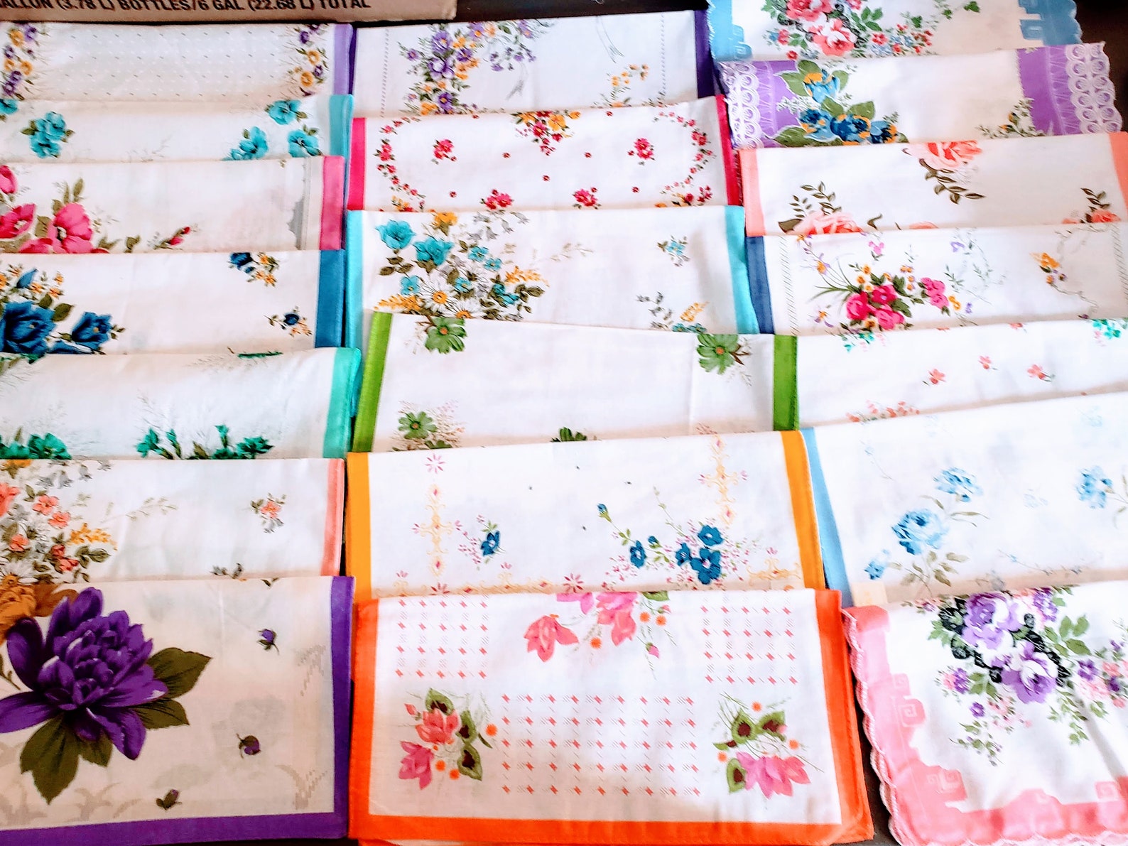 Handkerchief Lot of 100 Handkerchiefs Huge Assortment of Styles ...