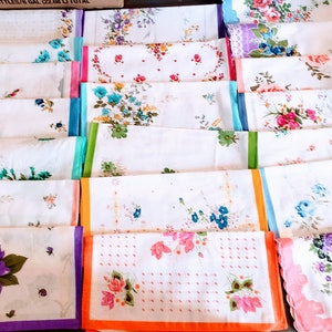 Handkerchief Lot of 100 Handkerchiefs! Huge Assortment of Styles ...