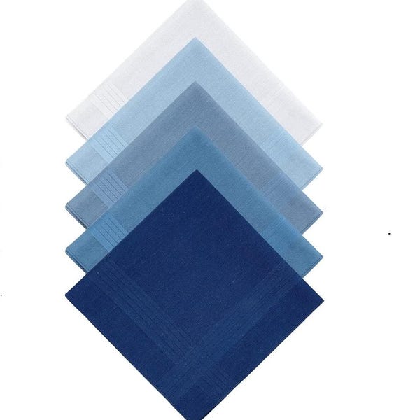 Navy Cotton Handkerchief - Etsy