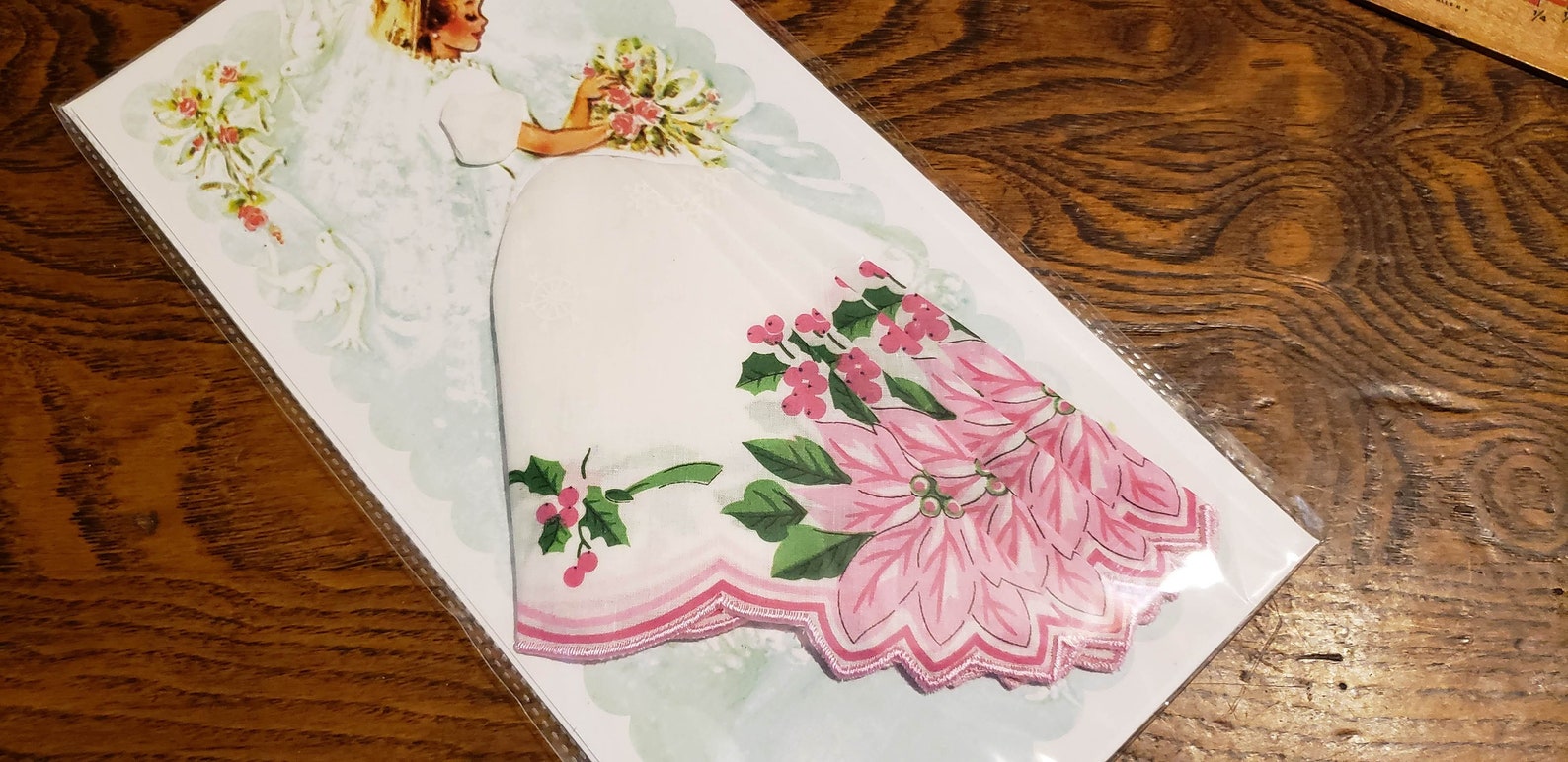 Handkerchief Card Bride, Wedding Card Useable Hankie Old Fashioned ...