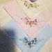 Set of 6 Embroidered Pastel Colored Handkerchiefs; 14" Size - Etsy