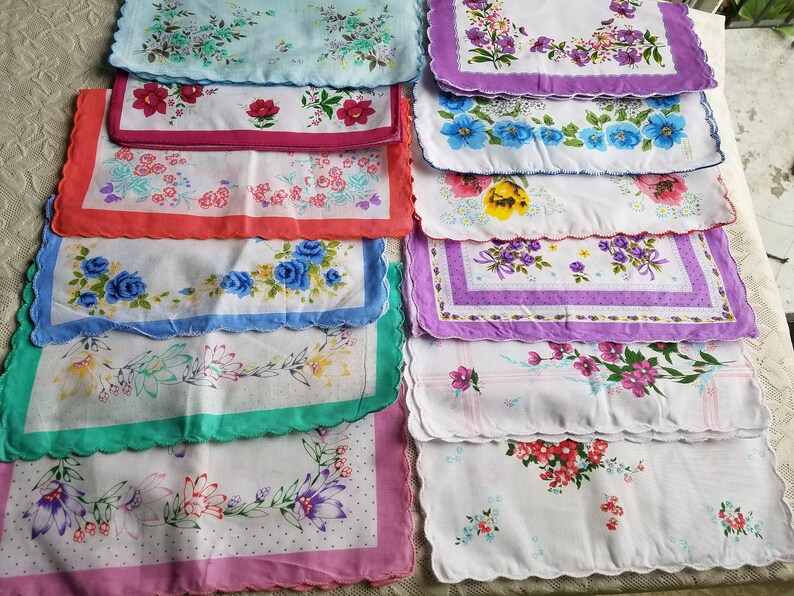 125 Handkerchiefs! Huge Assortment of Styles & Colors! for Weddings ...