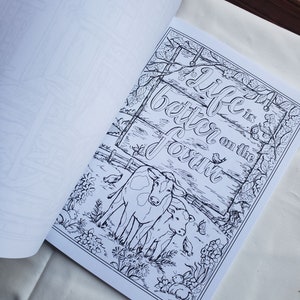 Country Farm Scenes Coloring Book for Adults or Teens; Lovely Pictures ...