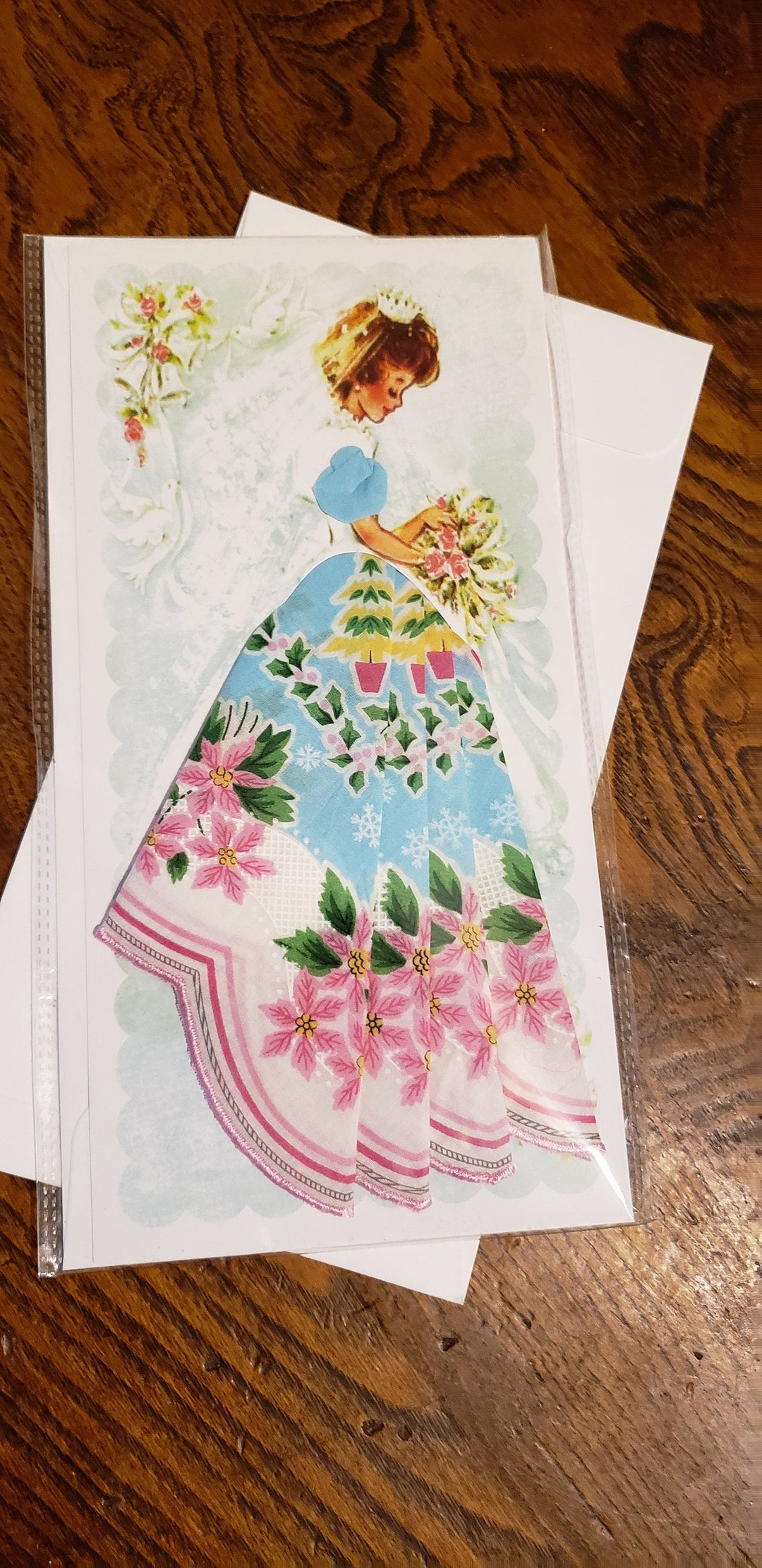 Handkerchief Card Bride, Wedding Card Useable Hankie Old Fashioned ...