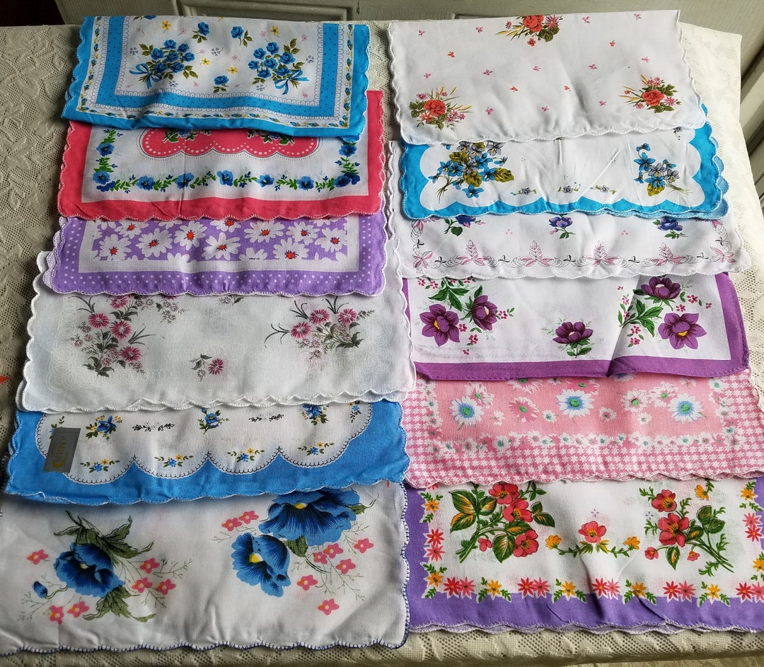 125 Handkerchiefs! Huge Assortment of Styles & Colors! for Weddings ...