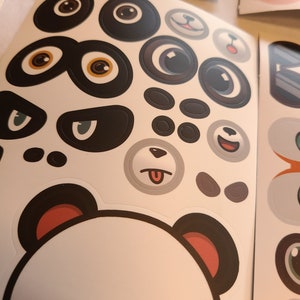 Animal Faces Stickers Set; 15 Sheets; Eyes, Nose, Accessories; Fun Gift ...
