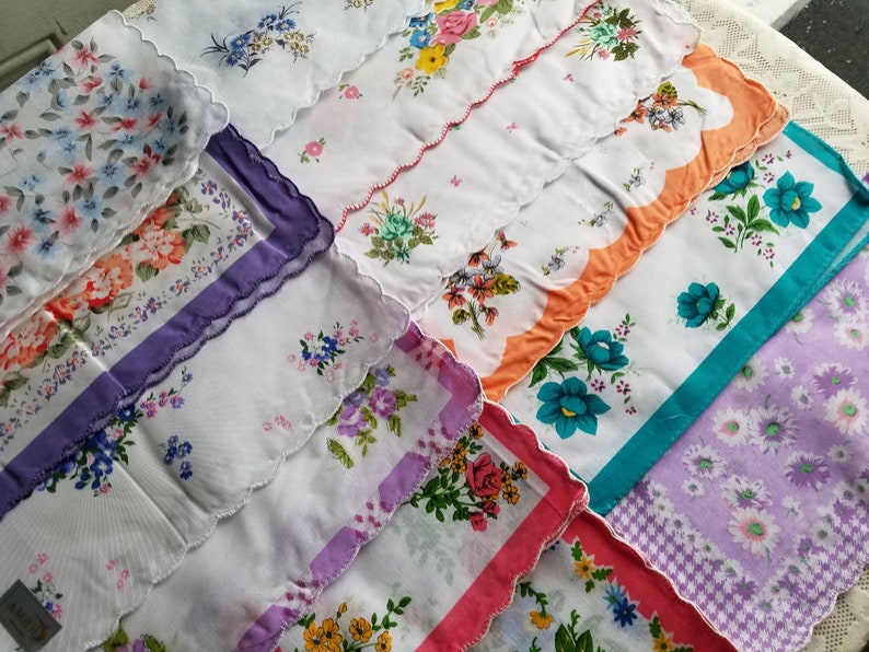 Handkerchief Lot of 50 Vintage Style Floral Handkerchiefs - Etsy