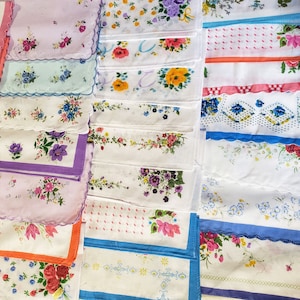 Handkerchief Lot of 100 Handkerchiefs! Huge Assortment of Styles ...