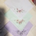 Set of 6 Embroidered Pastel Colored Handkerchiefs; 14" Size - Etsy