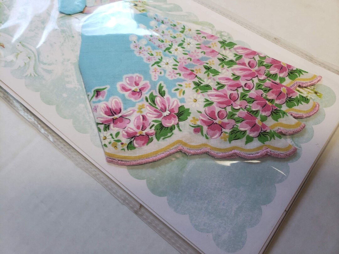 Bride Handkerchief Card; Wedding Card; Useable Hankie; Old Fashioned ...