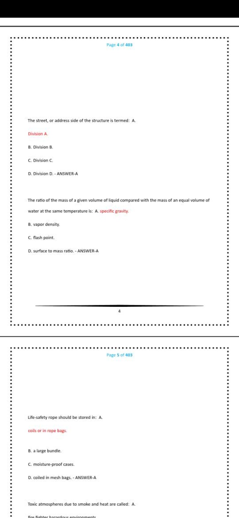 Firefighter Exam Practice Test: 700 Questions & Answers - Etsy