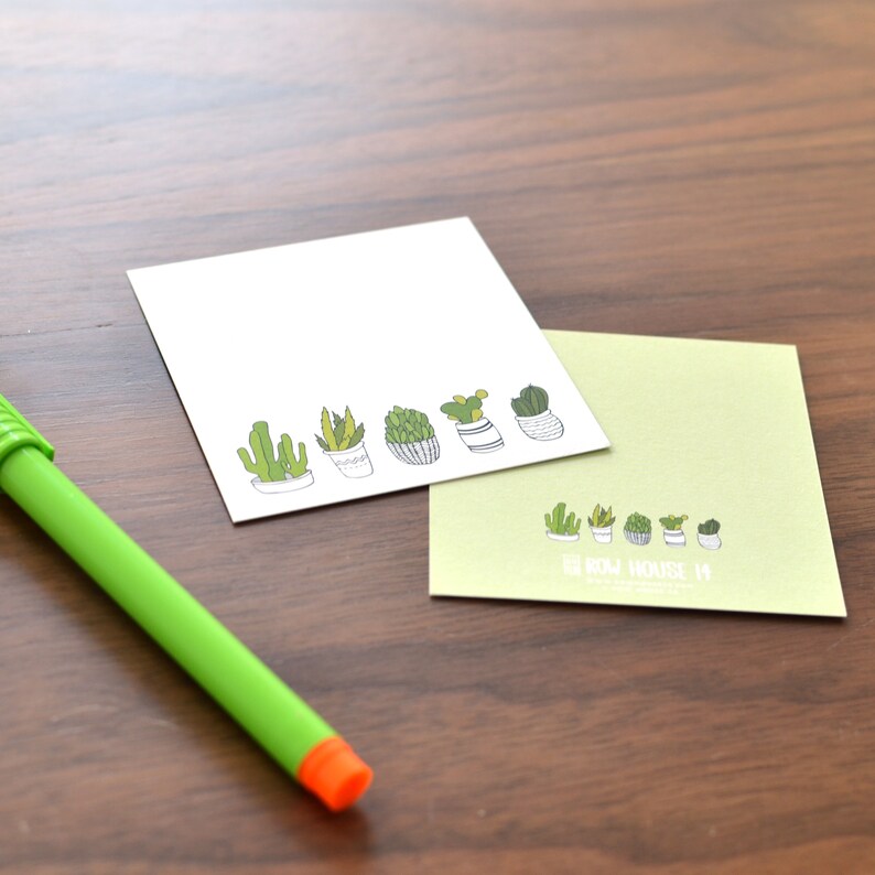 Succulent Tiny Notes Mini Note Cards Lunchbox Notes - Etsy