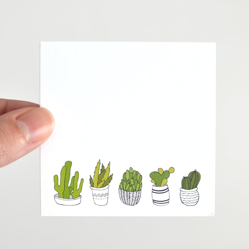 Succulent Tiny Notes Mini Note Cards Lunchbox Notes - Etsy